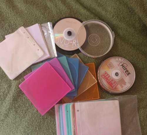 Боксы, конверты, файлы, чистые DVD болванки