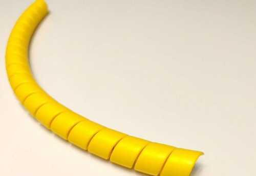 Защитная спираль для рукавов 16мм, 15м, желтая