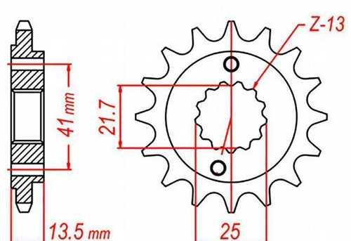 MTX Звезда цепного привода аналог JTF296.16