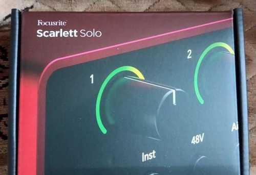 Focusrite scarlett solo 4rd gen новая