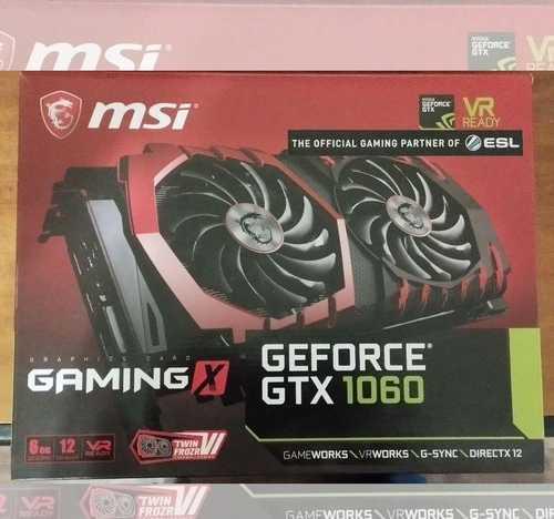 Видеокарта gtx 1060 6gb MSI gaming x