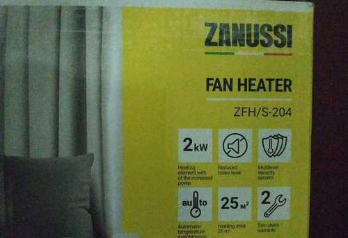 Тепловентилятор zanussi zfh/s204