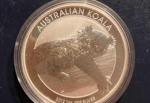 Монета Австралии "Коала", 2012 год, серебро