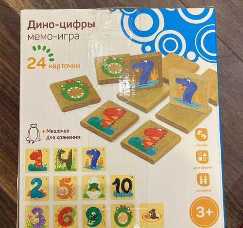 Развивающая игра "Дино-цифры",дерево, новое