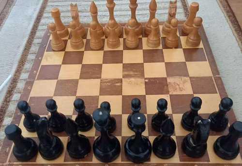 Шахматы СССР большие деревянные