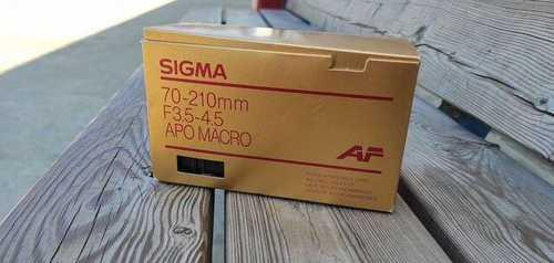Объектив sigma 70-210mm f3. 5-4.5 apo macro F