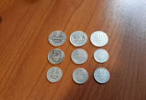 Советские серебряные монеты оригиналы 9 шт