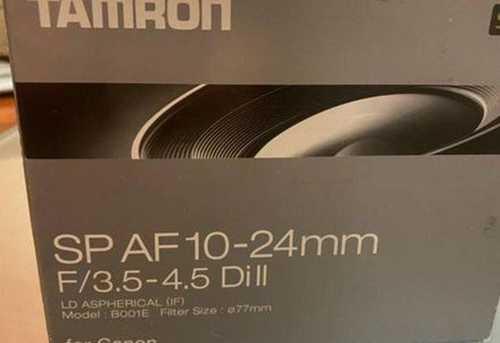 Объектив tamron для canon 10-24mm