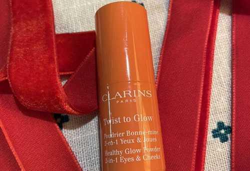 Clarins рассыпчатые румяна для глаз и губ 03