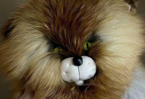 Мягкая игрушка кот из меха лисы