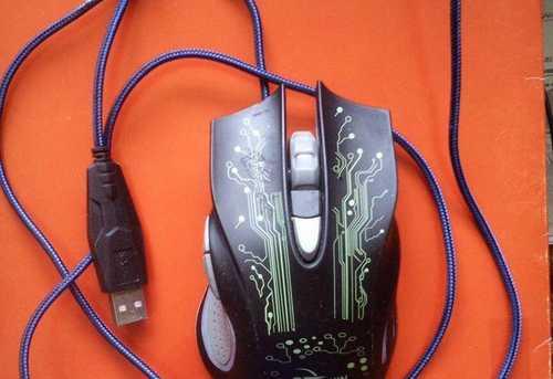 Проводная компьютерная игровая мышь оптическая 6d