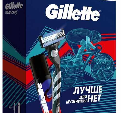 Gillette Подарочный набор (Gillette Станок Mach3 с 1 сменной кассетой   Пена для бритья, 50 #402114