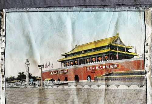 Шелкография картина из шелка Китай 1950-е гг