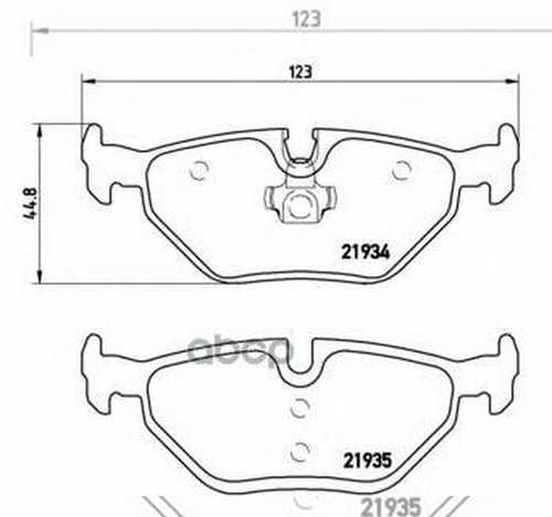 Колодки тормозные дисковые зад BMW 3 (E46) 320