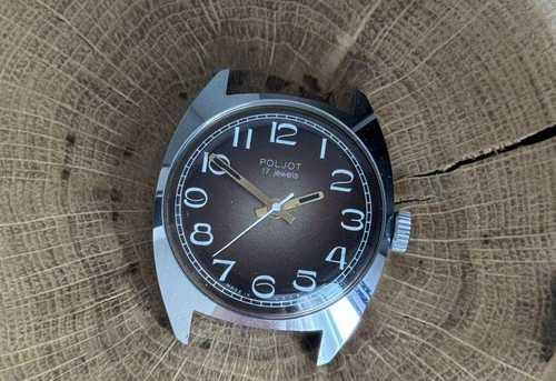 Полет шоколадный циферблат наручные часы СССР