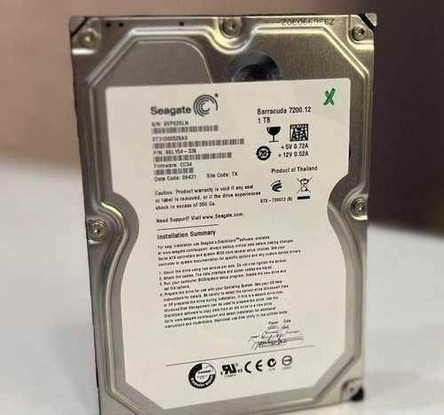 Жесткий диск 1 TB Seagate Barracuda 7200.12