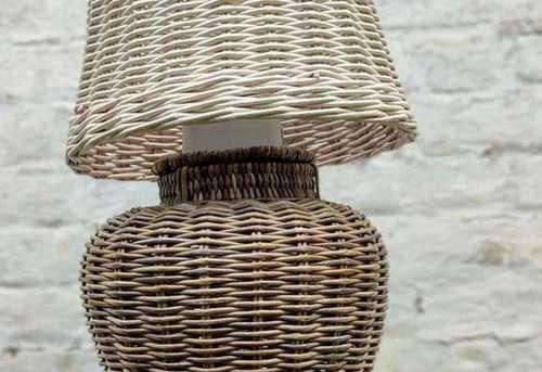 Плетеная лампа из эко-лозы