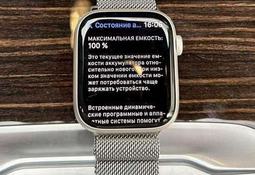 Часы apple watch 7 45 mm starlight