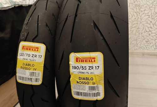 Pirelli Diablo Rosso 4 120\70\17-190\55\17 2024 г