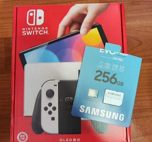 Новый чипованный Nintendo Switch oled 256 гб белый