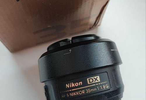 Объектив Nikon af-s nikorr 35mm 1.8G
