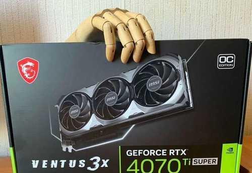 Видеокарта RTX 4070 Ti Super MSI Ventus 3x OC