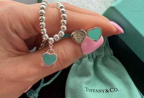 Tiffany серьги серебро 925 пробы