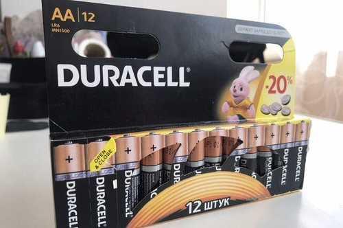 Батарейки duracell (дюрасел) новые 12шт