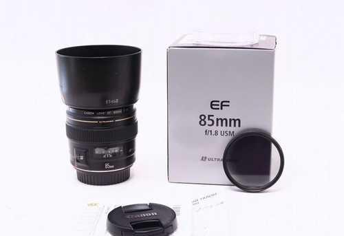 Объектив Canon EF 85mm f1.8 USM + фильтр/бленда