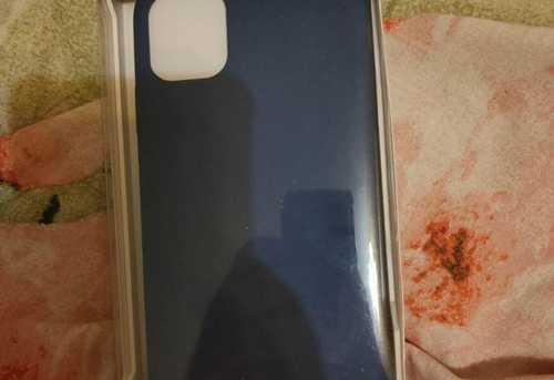 Чехол на iPhone 11 силиконовый тёмно-синий
