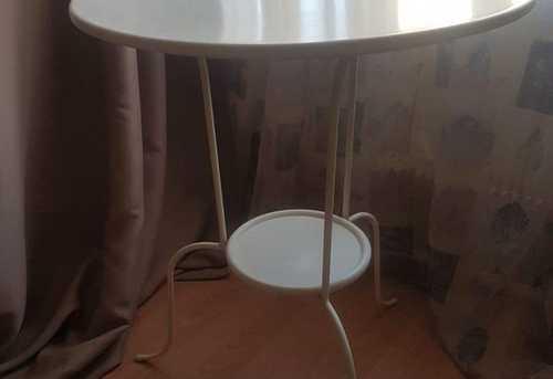 Журнальный столик (ikea),Сталь, белый, д.51х68 см