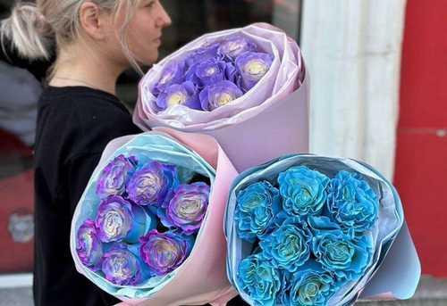 Вау-розы, голубые розы, букет доставка