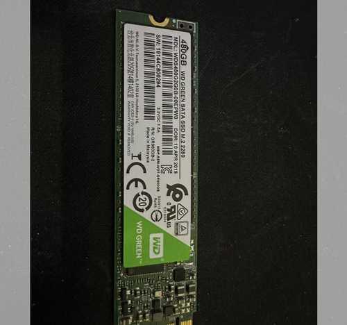 Ssd m2 wd green SATA 480GB