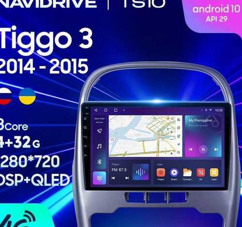 Магнитола NaviDrive TS10 Chery Tiggo 3 2014-2015