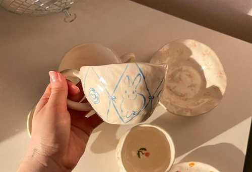 Чашка из керамики ручной работы