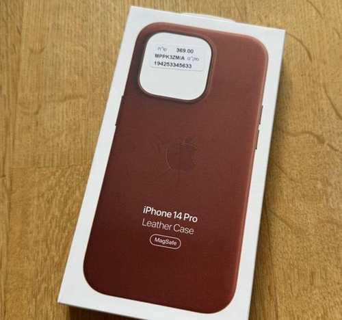 Чехол Apple Leather Case для iPhone 14 Pro