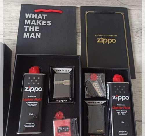 Подарочный набор зажигалки zippo