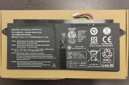 Аккумулятор acer AP12F3J