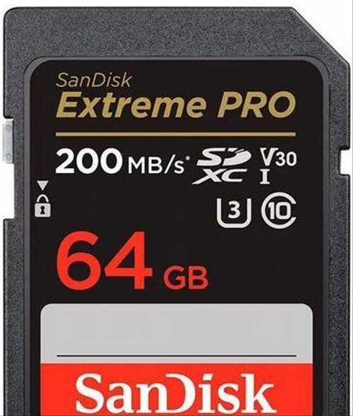 SanDisk extreme pro 64 GB 200 MB/S