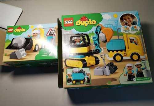 Lego duplo бульдозер, гусеничный экскаватор