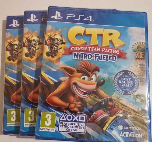 CTR Crash team racing nitro fueled ps4 новый диск