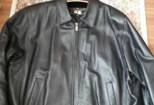 Кожаная куртка мужская, черная
