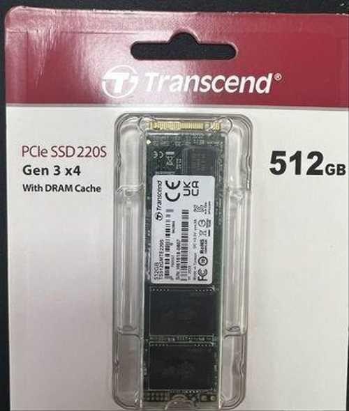 SSD диск transcend M.2 220S 512 Гб PCIe Gen3 x4