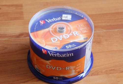 Диски Verbatim DVD-R, Cake Box 50 шт