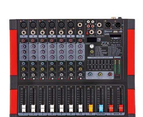 ZTX audio Pro 6.1Fx микшерный пульт 6mono, 1stereo