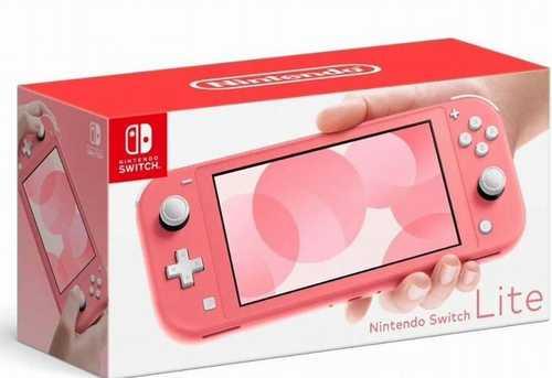 Nintendo Switch Lite Coral + 2 диска