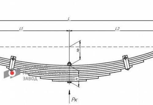 Рессора передняя для прицепа 2птс-4 887Б 9 листов