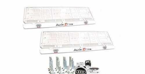 Рамка номер. знака Audi 2 шт. + крепление 4 ш
