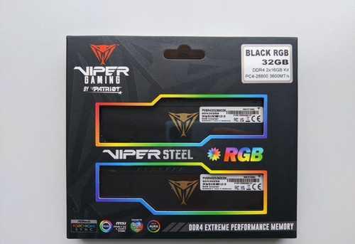 Patriot Viper Steel 32GB (2x16GB) 3600MHz. Новая