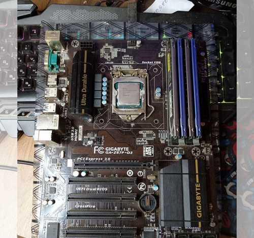 Материнская плата 1150, xeon 1270v3,16gb ddr3